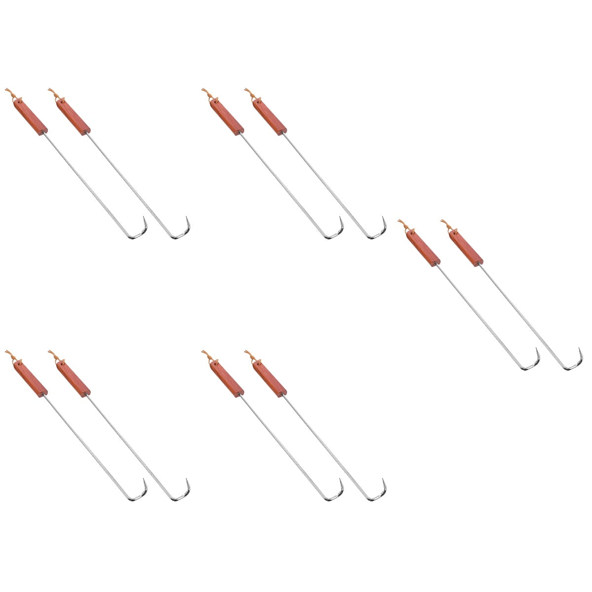 5 Count Barbecue Pigtail Stick Meat Fork Lamb Chops Steak Gadget ...