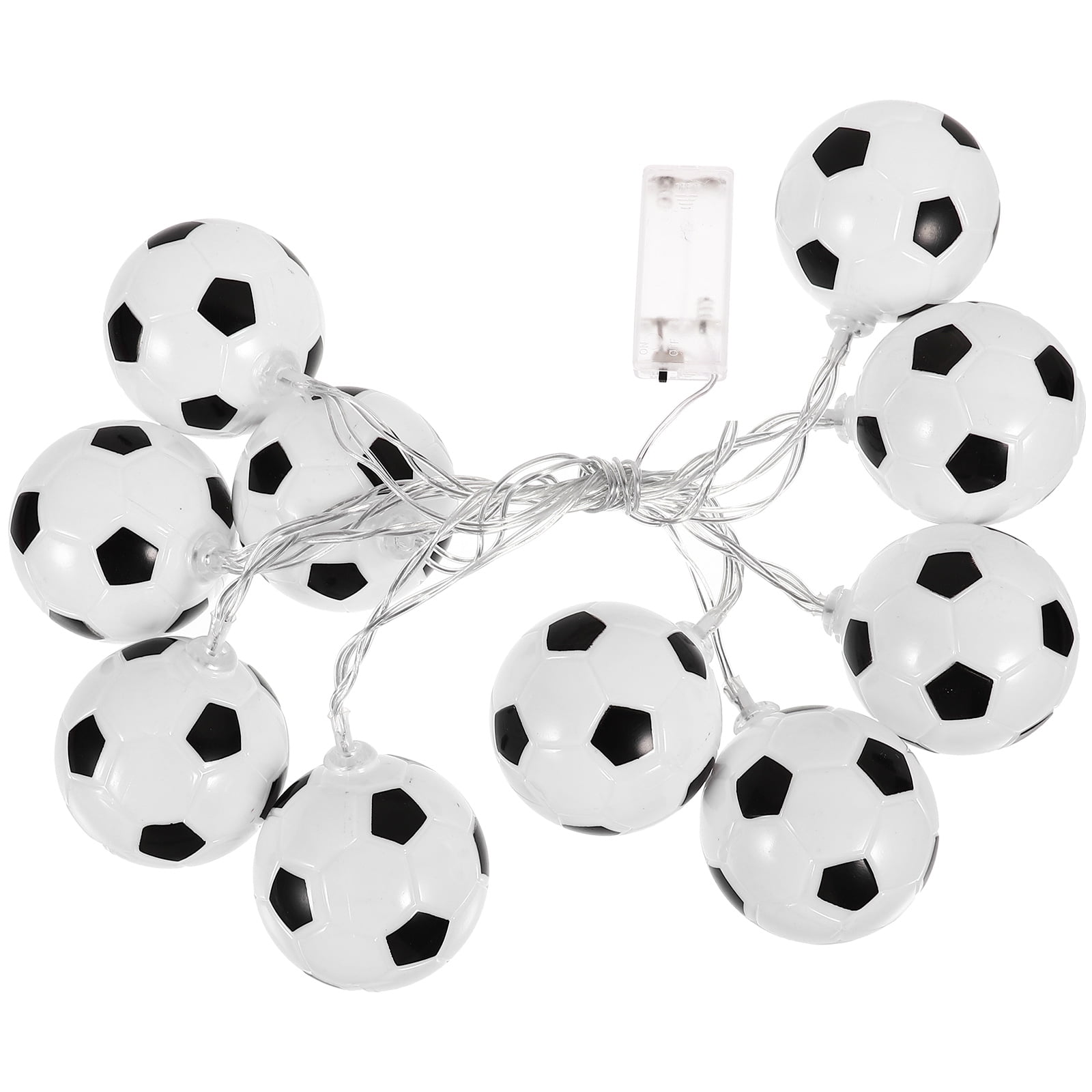 5 Count Battery Powered Lights Soccer Ball Football Atmosphere String ...