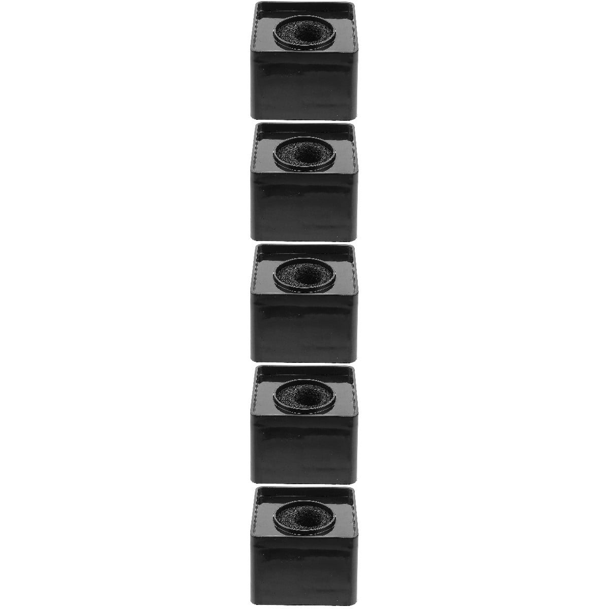 5 Count Black Headphones Mic Logo Flag Station Cube Shaped White ...