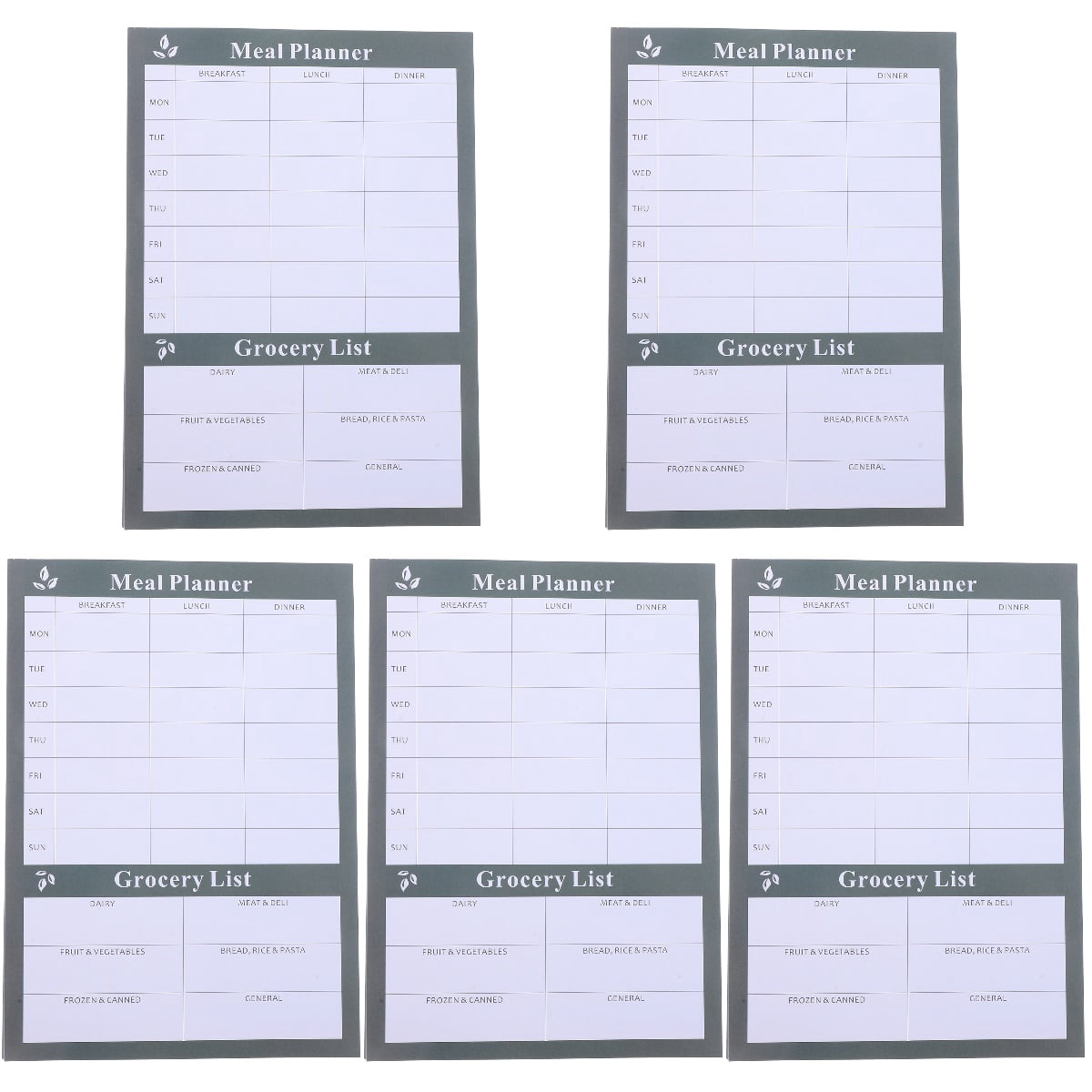 5 Count Book Diet Planner Notebook Food Diary Shopping - Walmart.com