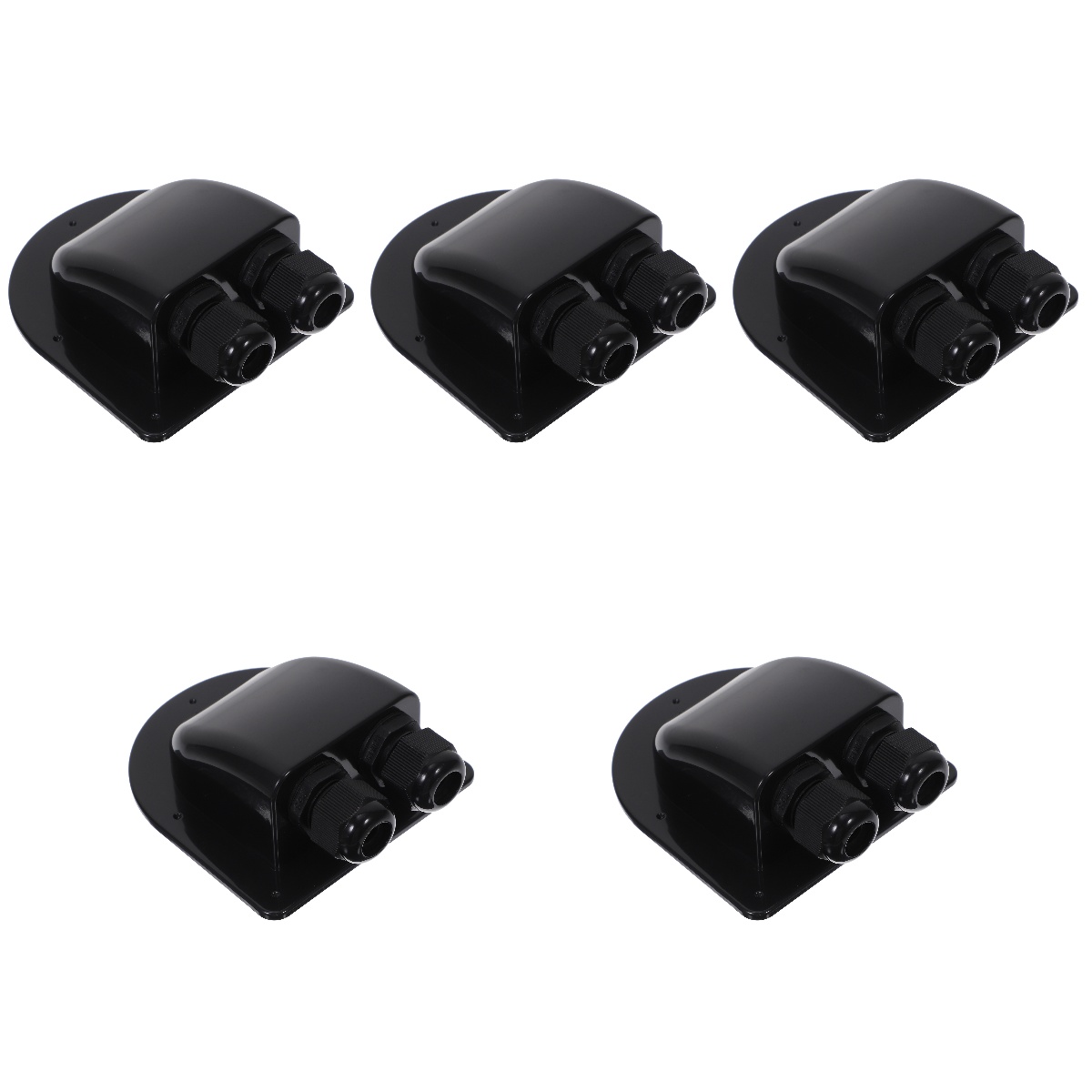 5 Count Cable Entry Gland Double Holes Wire Waterproof Black - Walmart.com