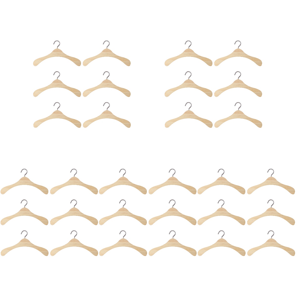 5 Count Clothes Hanger Hangers Outfit Wooden Bamboo - Walmart.com