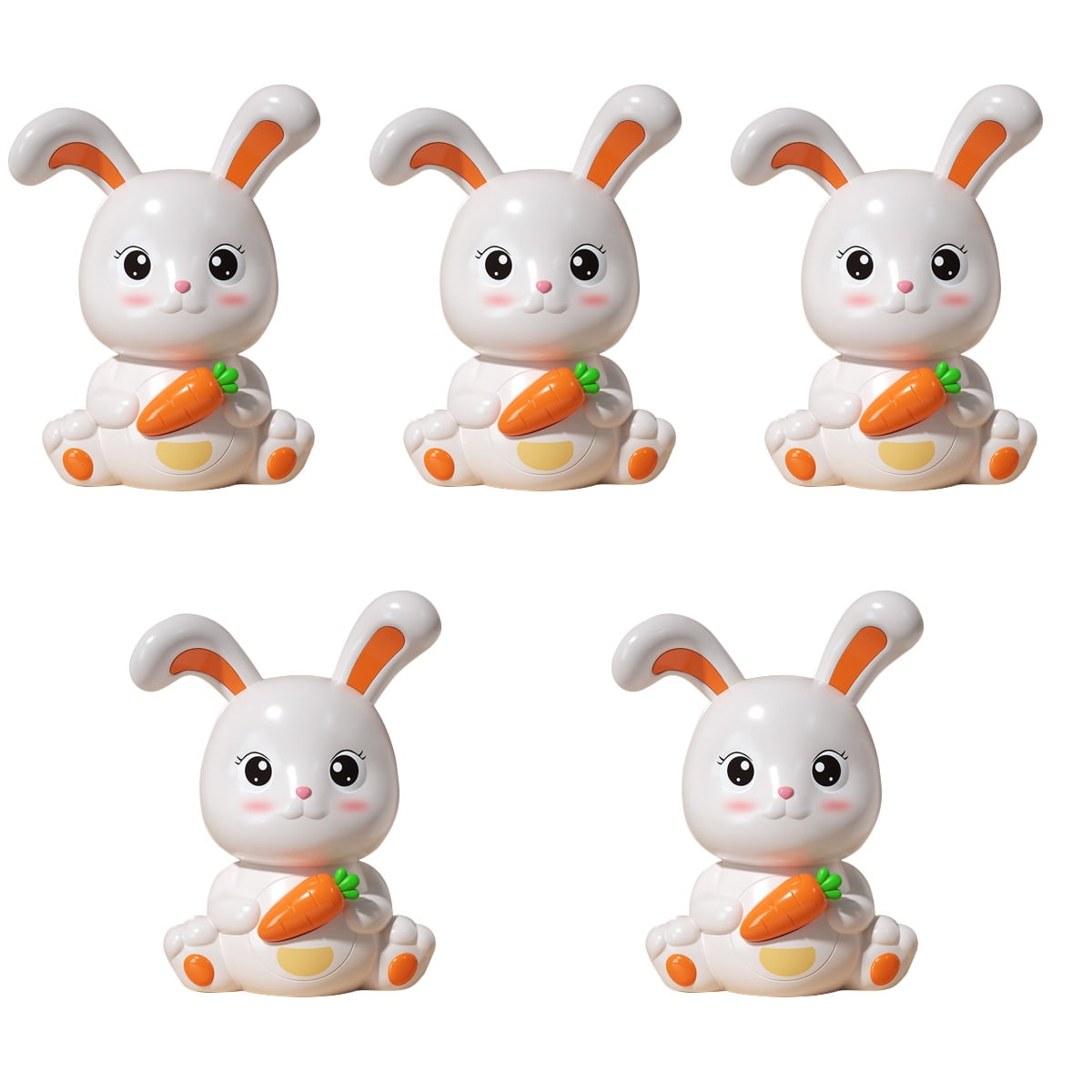 5 Count Coin Bank Piggy for Girls Toy Stuffed Animal Rabbit Men and ...