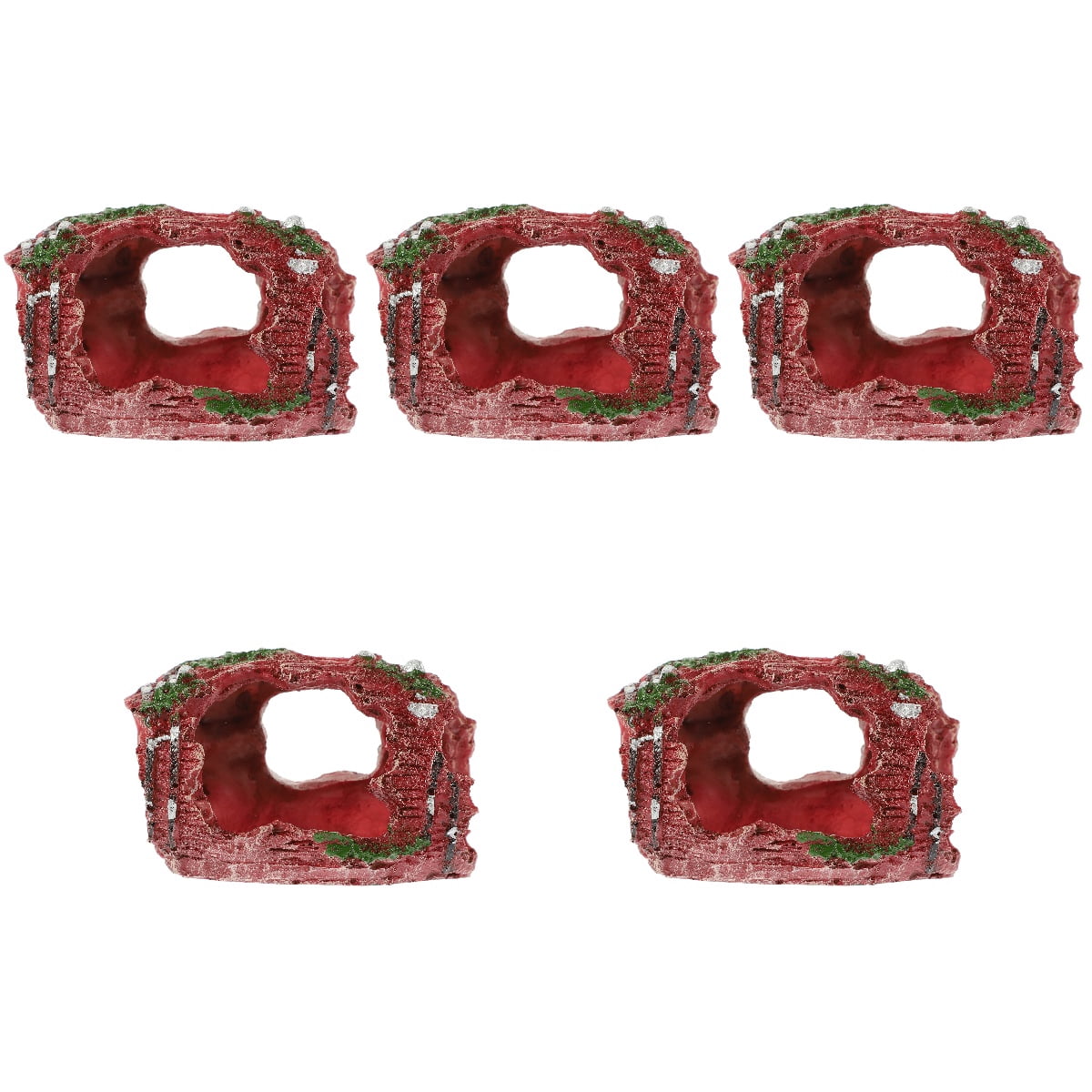 5 Count Compact Fish Tank Decor Desktop Aquarium Cave Decorations Coral ...