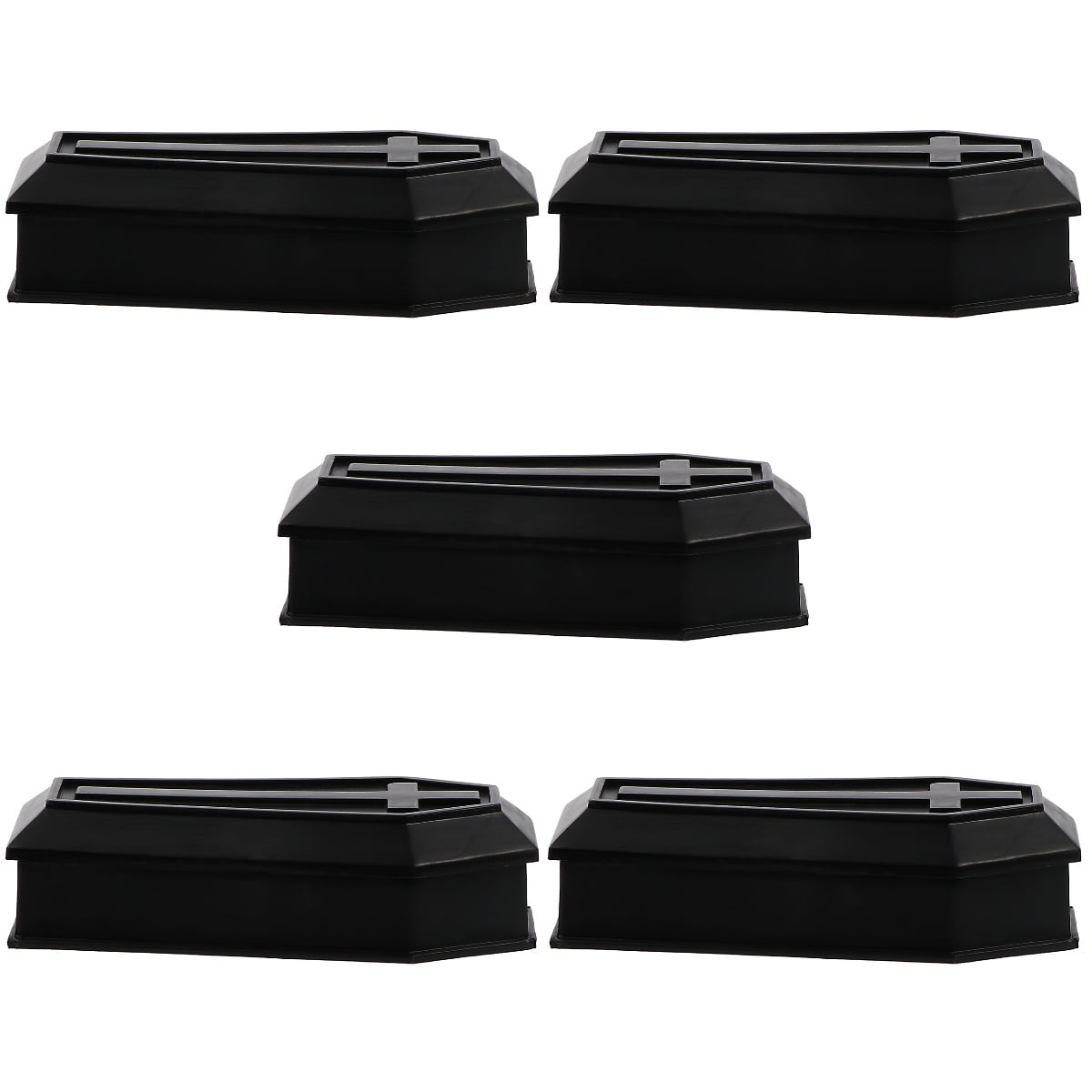 5 Count Decor Halloween Crafts Coffin Unfinished Wood Funeral Coffins ...