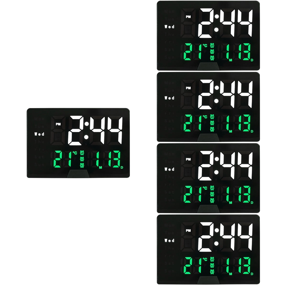 5 Count Desktop Electronic Clock Clocks Timer Display LED Black ...