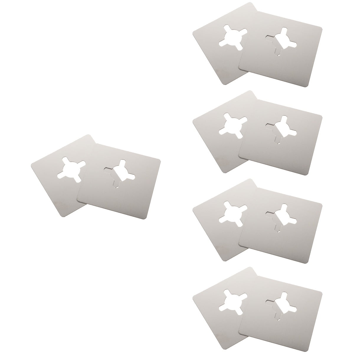 5 Count Door Hole Cover Plate Stainless Steel Repair Kit Deadbolt ...