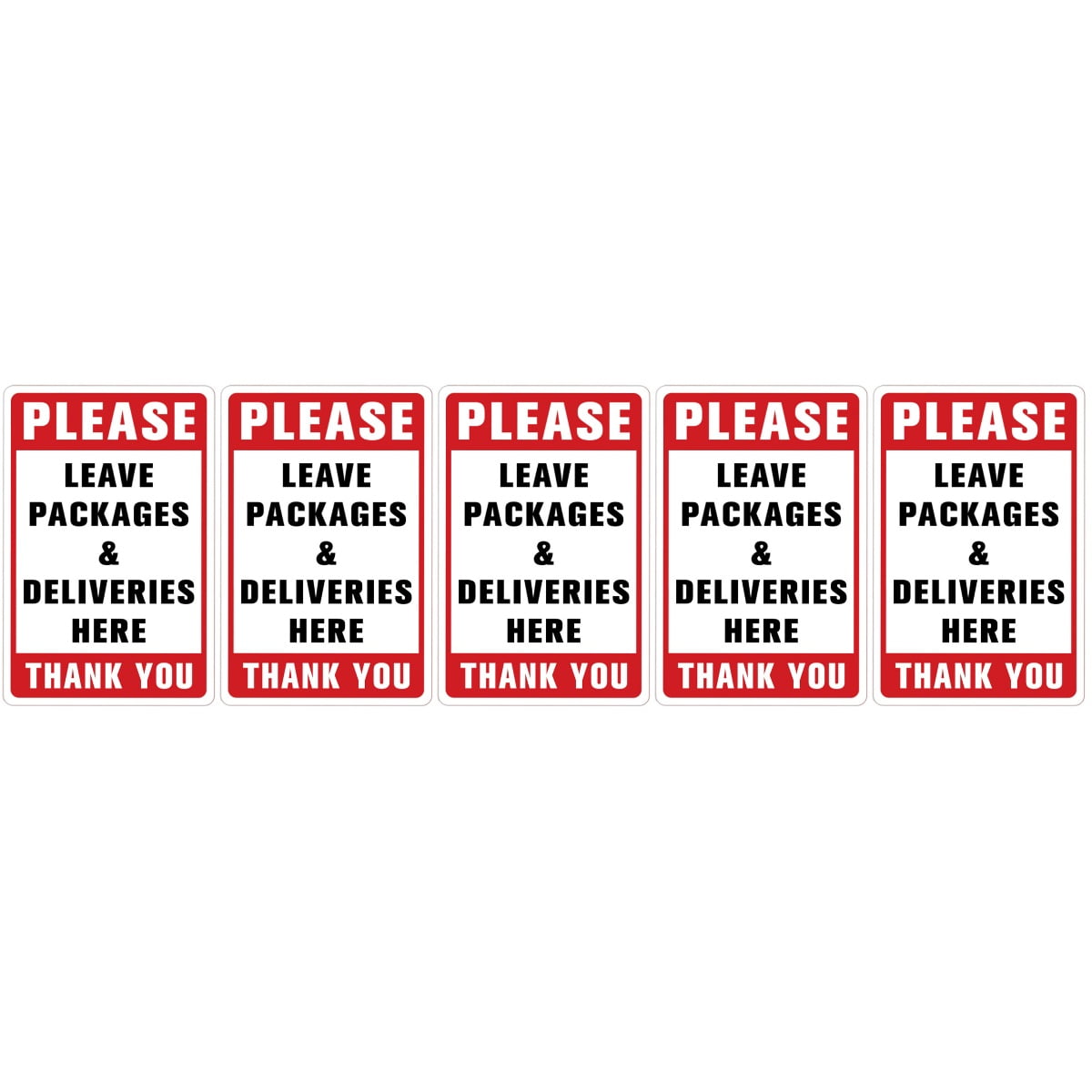 5 Count Envelope Sign Package Leave Here Sticker Reminder Sticker ...