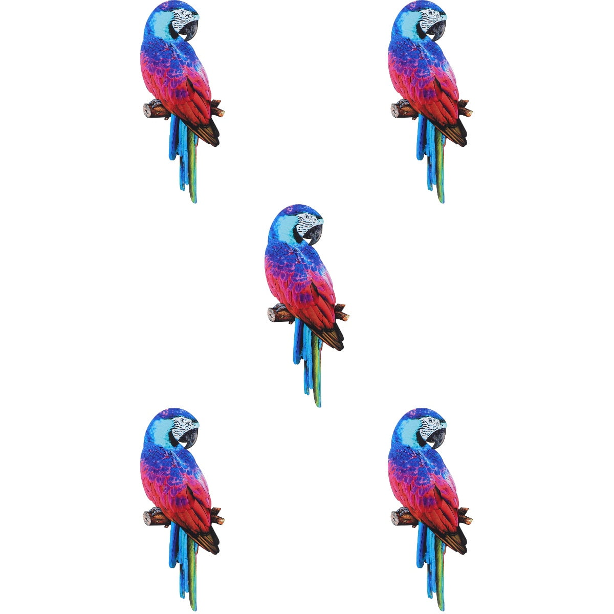 5 Count Fence Decor Iron Parrot Pendant Lifelike Appearance - Walmart.com