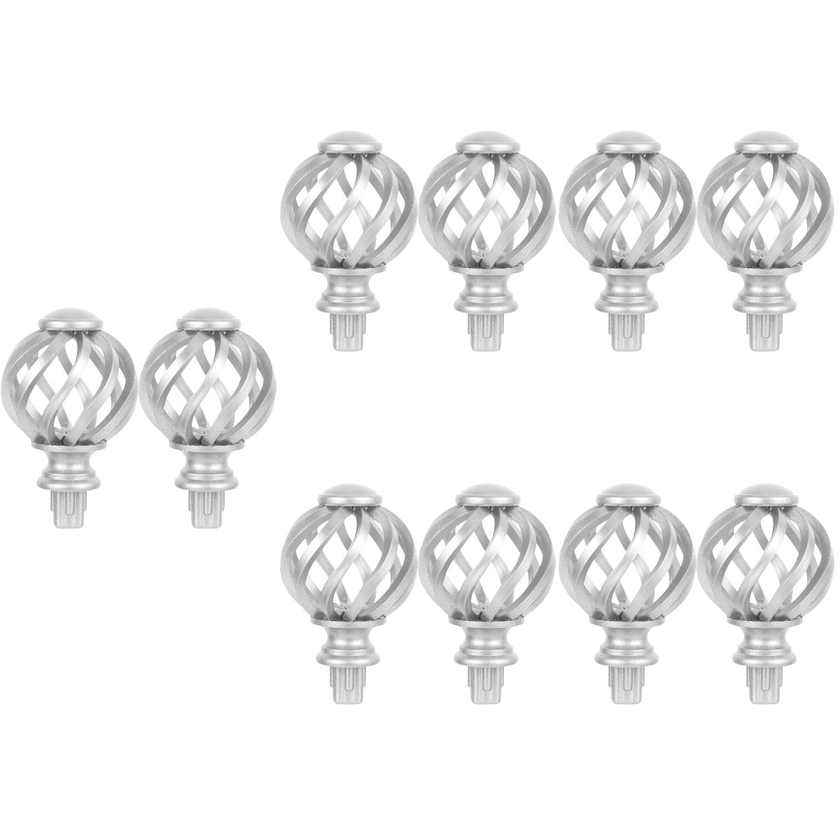 5 Count Finials Track Bird Cage Curtain Rod Attractive Pole Birdcage ...