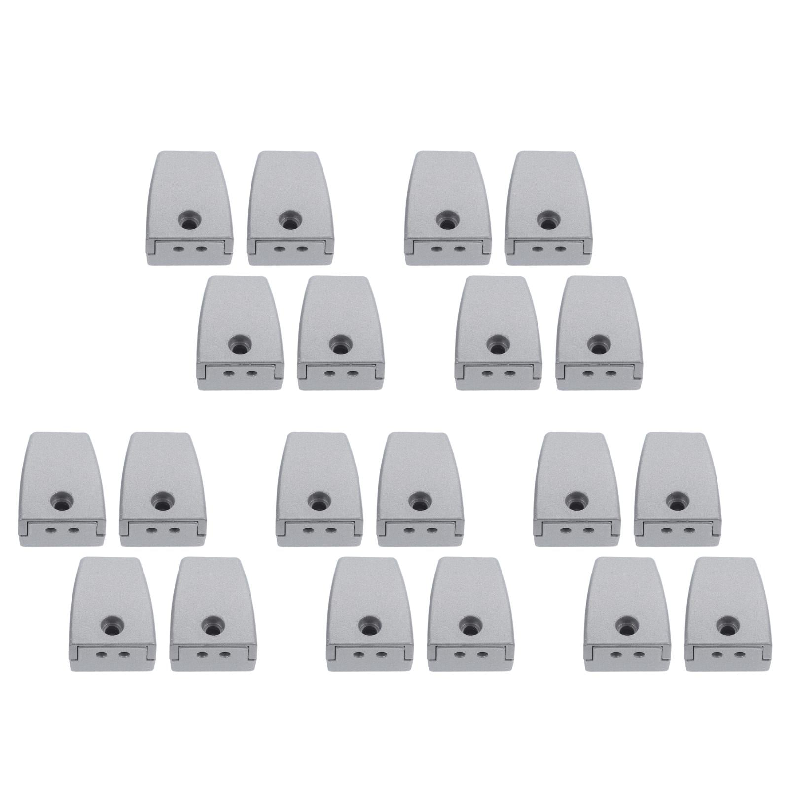 5 Count Glass Clip Desk Partition Clamps Work Office Desks Silver ...