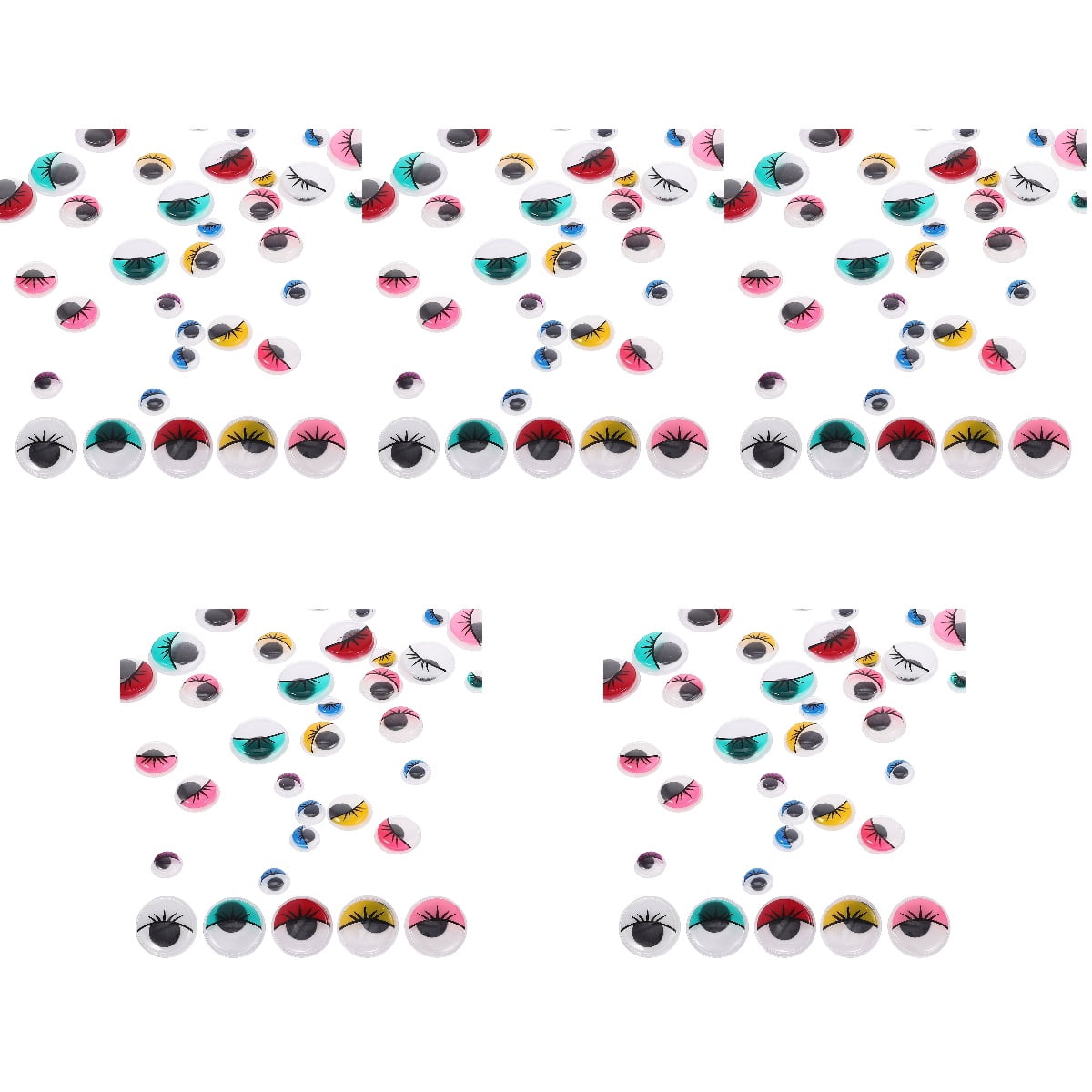 5 Count Googly Colorful Self-adhesive Eyes Chair Eye Stickers Child ...