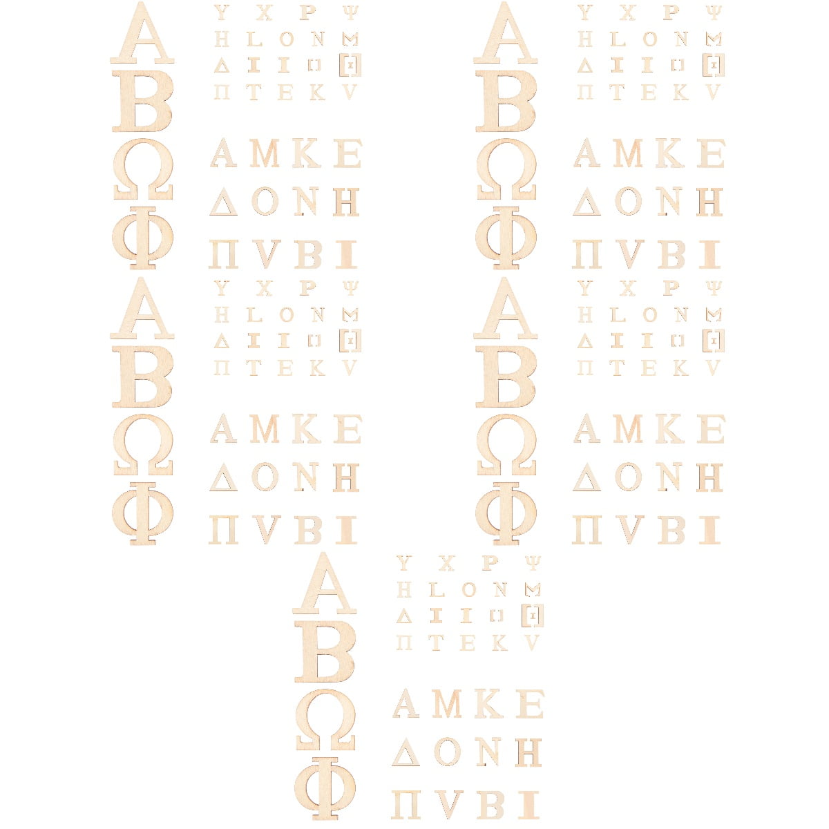 5 Count Greek Alphabet Greek Decorations Greek Letter Decoration 5x5cm ...