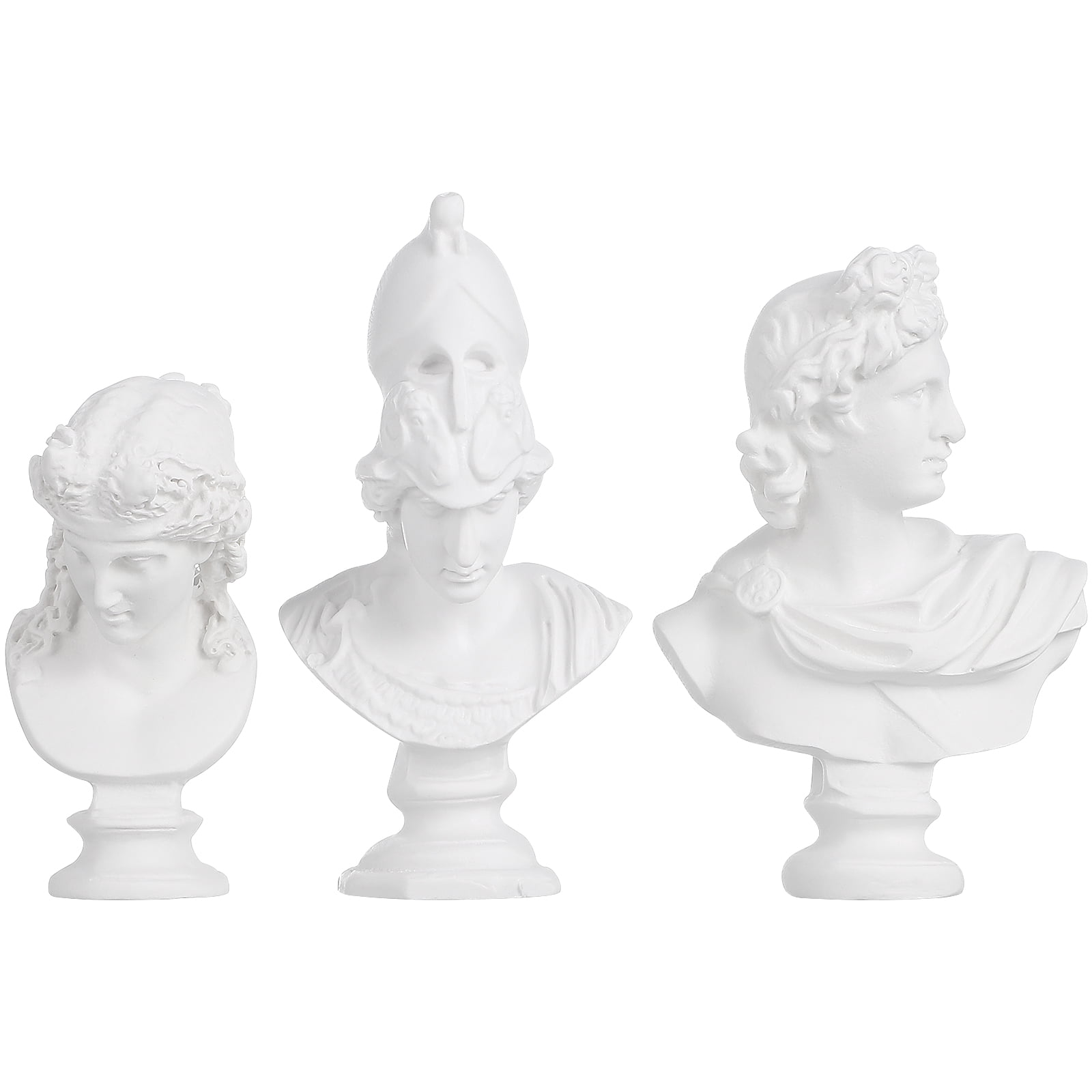 5 Count Greek Bust Statue Miniature Athena Plaster Work - Walmart.com