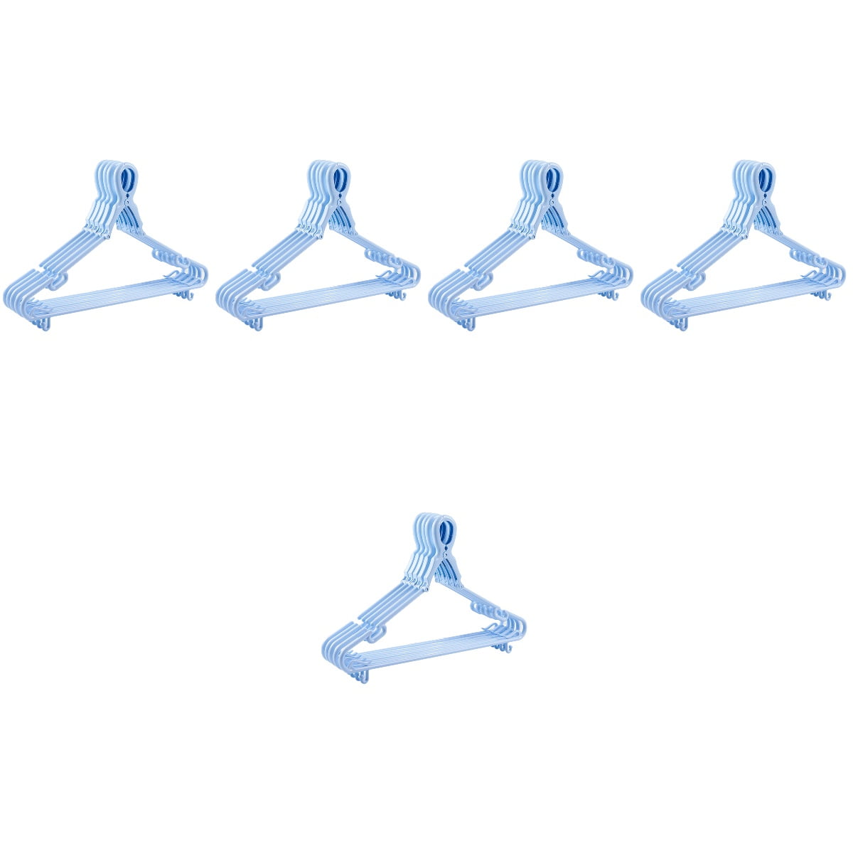 5 Count Hanging Wire Windproof Clothes Hanger Round Edge Hangers ...