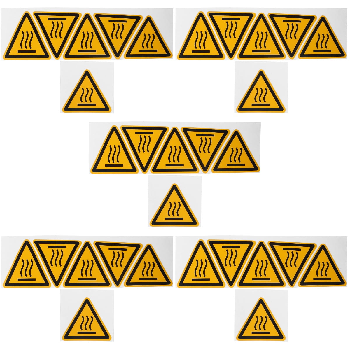 5 Count High Temperature Warning Sticker Thermometer Extinguisher ...