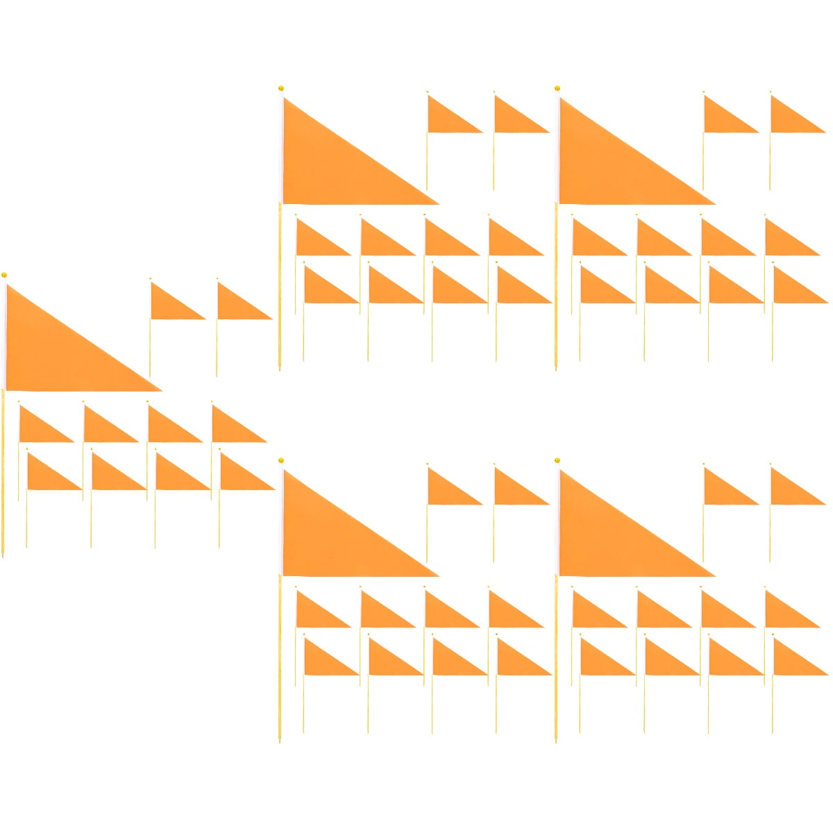 5 Count Lawn Marking Flags for Tall Flagpole Reflective Sign Child ...