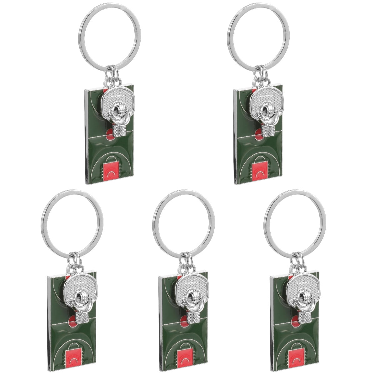 5 Count Mini Sports Style Basketball Court Keychain Pendant (basketball ...