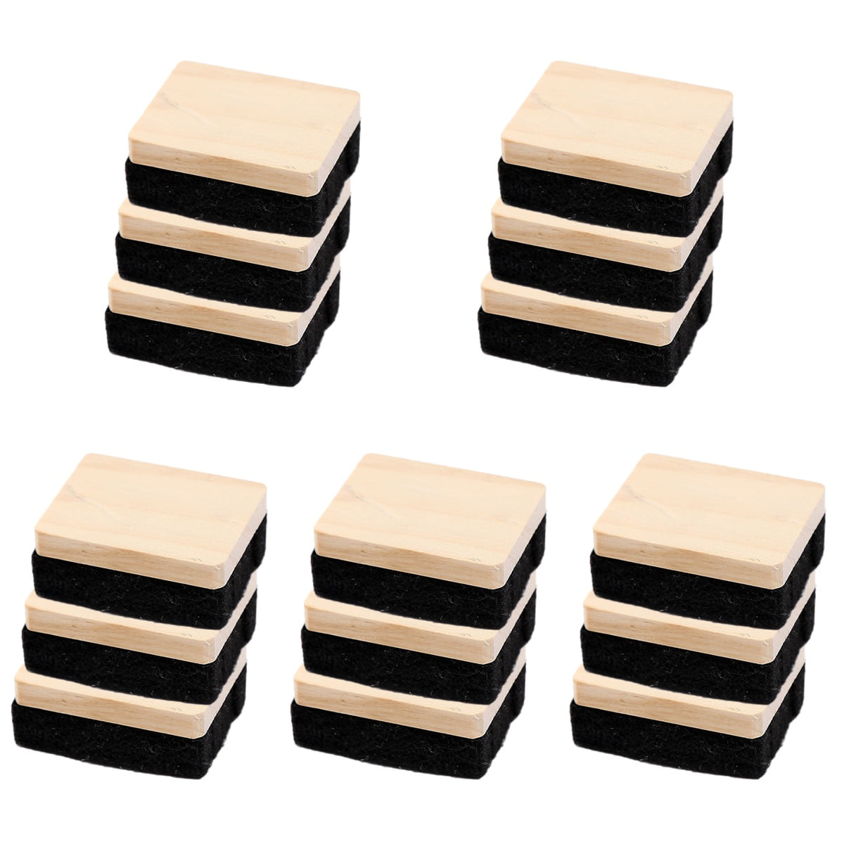 5 Count Mini Wooden Whiteboard Eraser Chalk Blackboard Office Campus ...