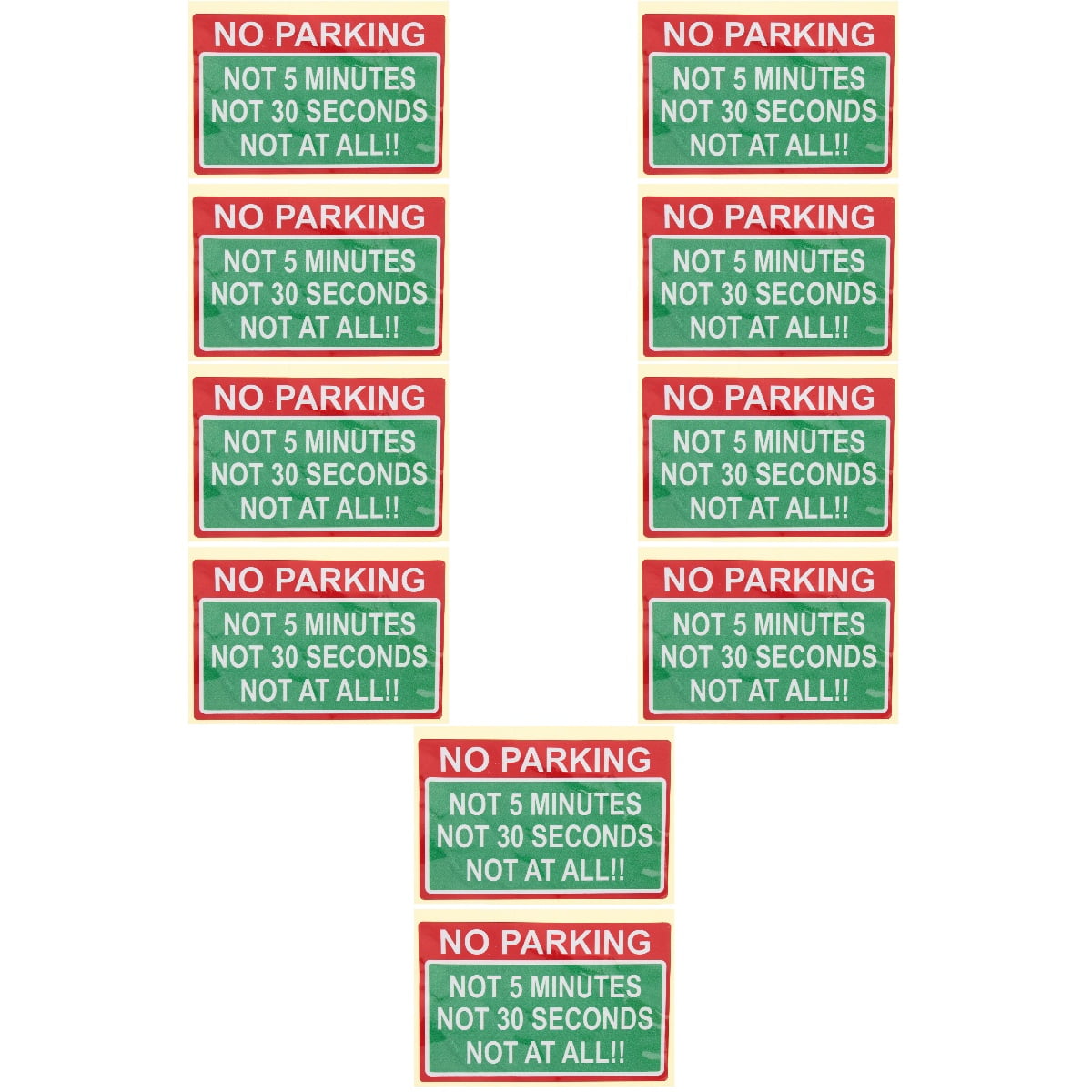 5 Count No Parking Signboards Ticket Disable Stickers Child Green ... 5 Count No Parking Signboards Ticket Disable Stickers Child Green ...