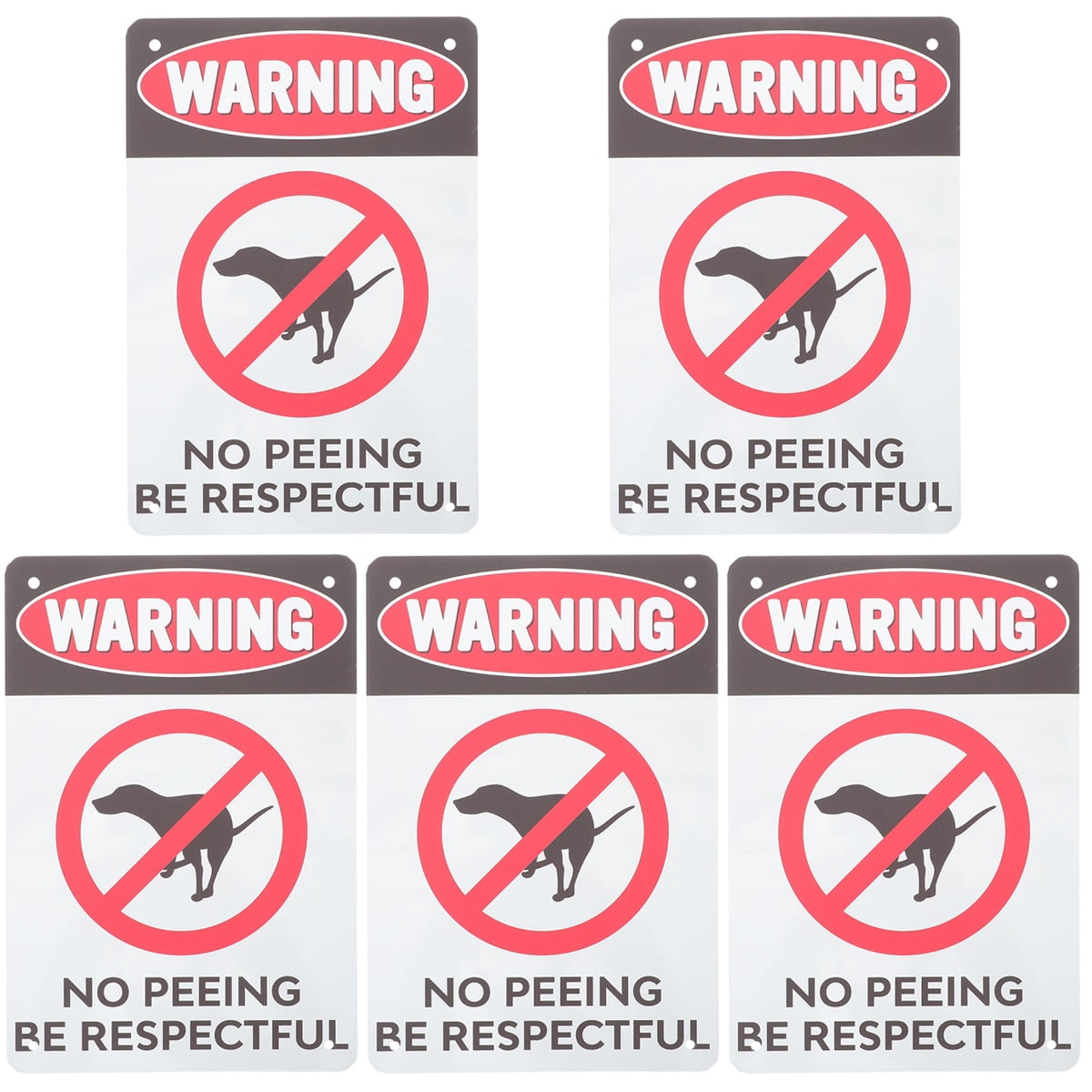 5 Count No Peeing Dog Sign Vintage Tin Painting 30.00X20.00X0.20CM ...
