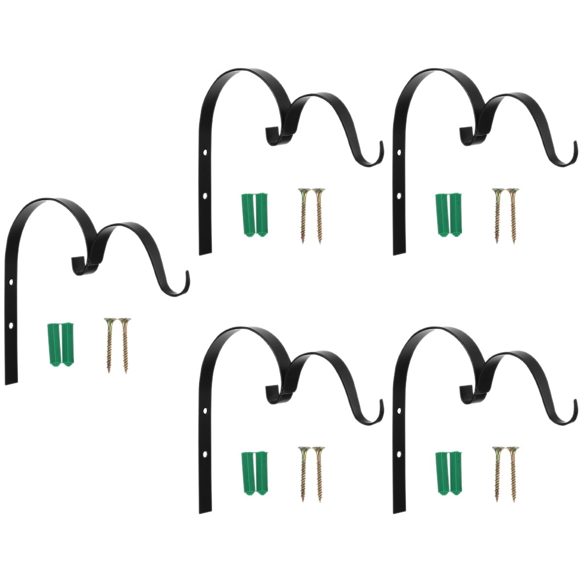 5 Count Outdoor Wall Mount Bracket Streamlined Design Plant Hanger ...