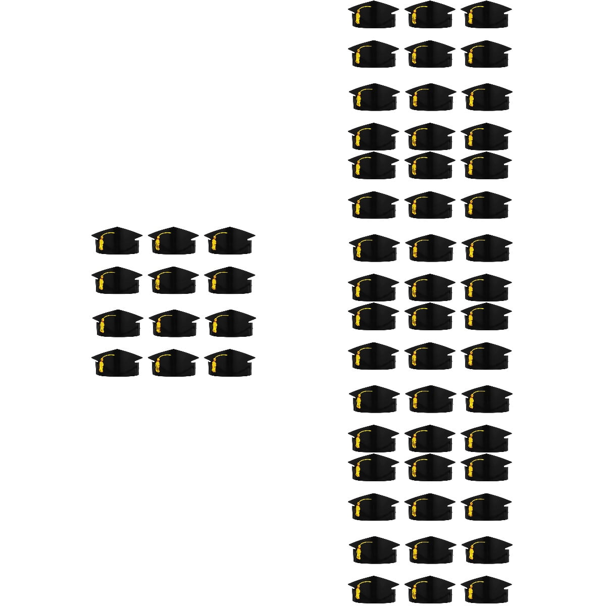 5 Count Paper Graduation Hat Graduates Decors Caps Cake Topper Child ...