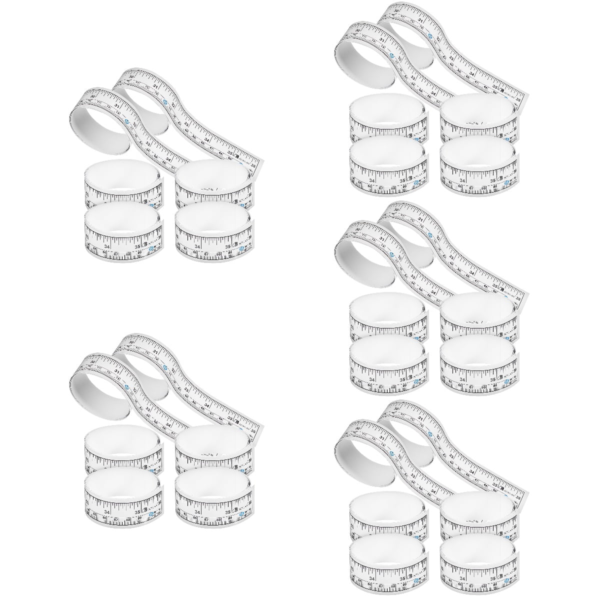 5 Count Peel and Stick Ruler Tape Measures Sticker 90.00X3.00X0.20CM ...