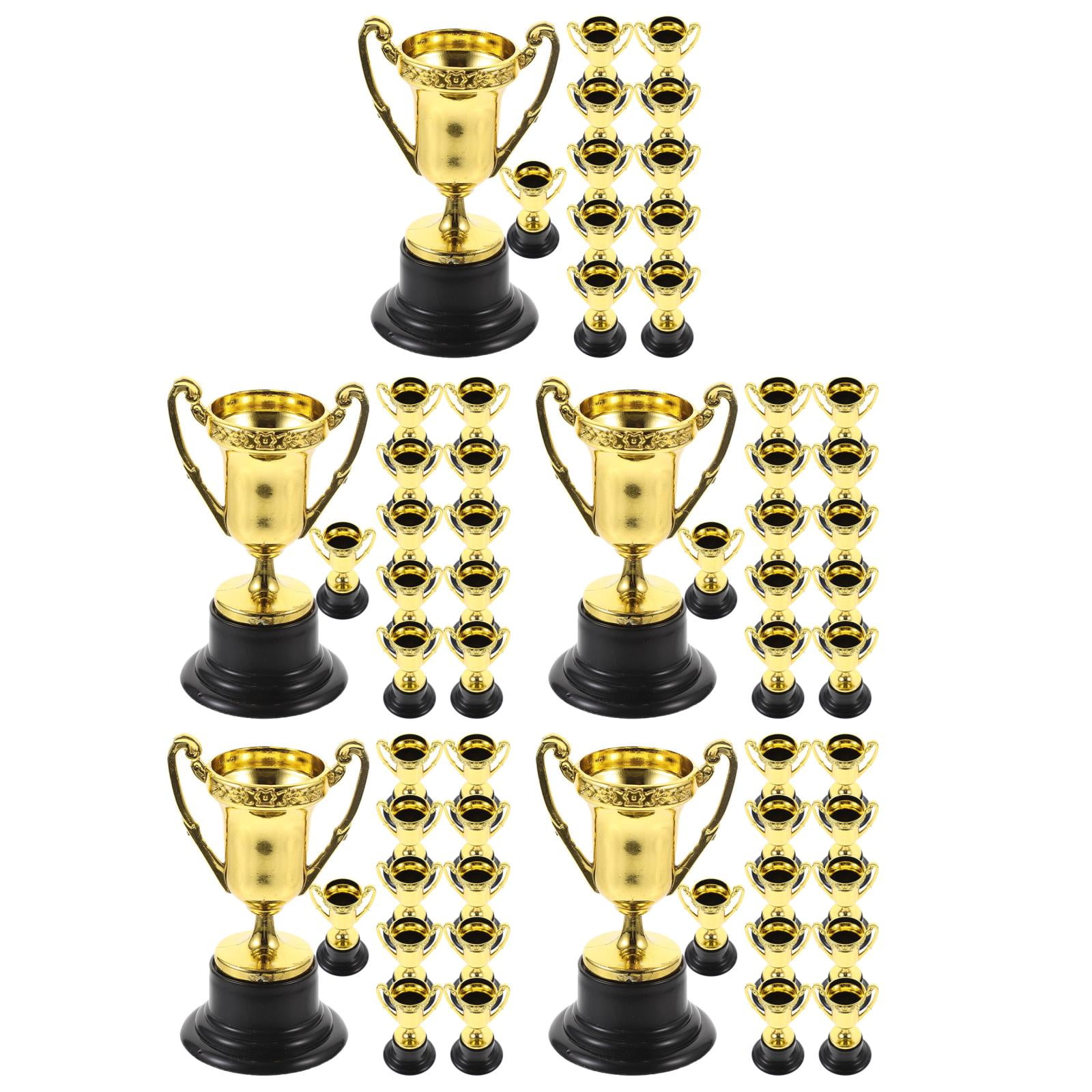 5 Count Plastic Trophy Mini Trophies Fake Prizes Man Golden - Walmart.com