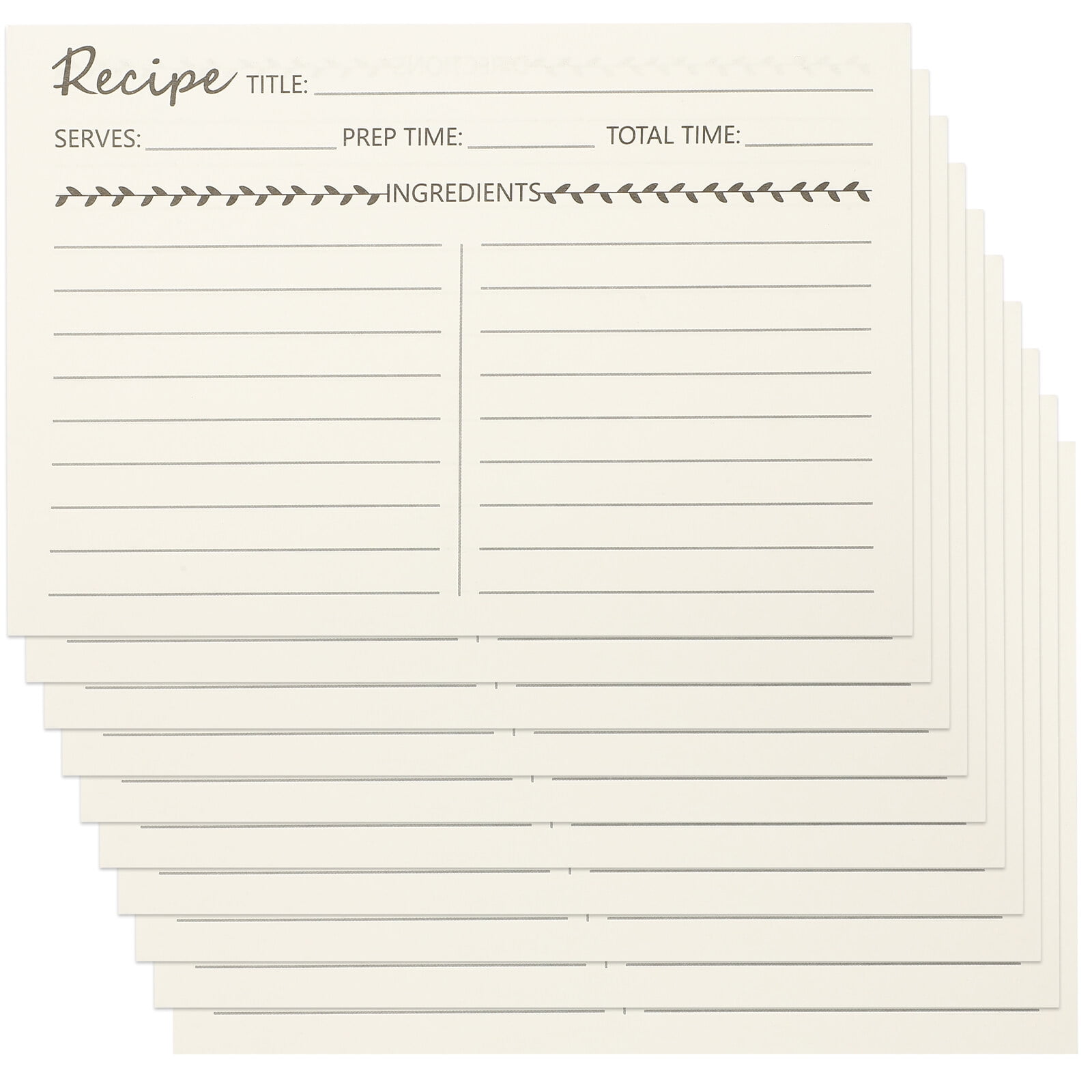 5 Count Printer Recipe Cards Kitchen Moderate Size Decorative - Walmart.com