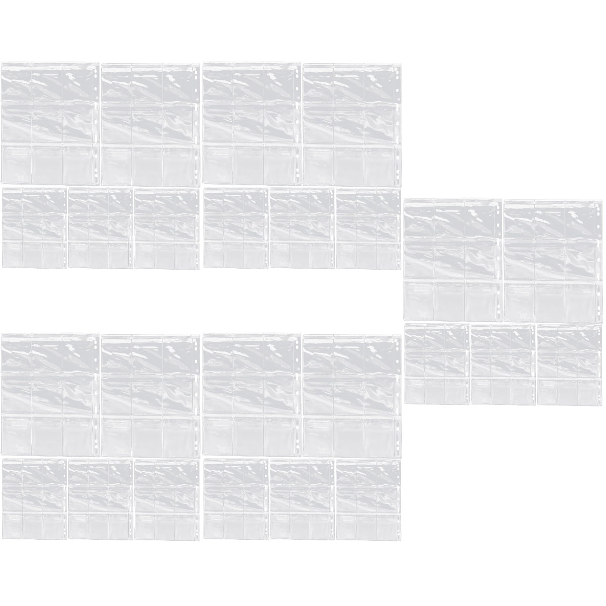 5 Count Rectangle Coin Pocket Page Pages for Three Ring Binder ...