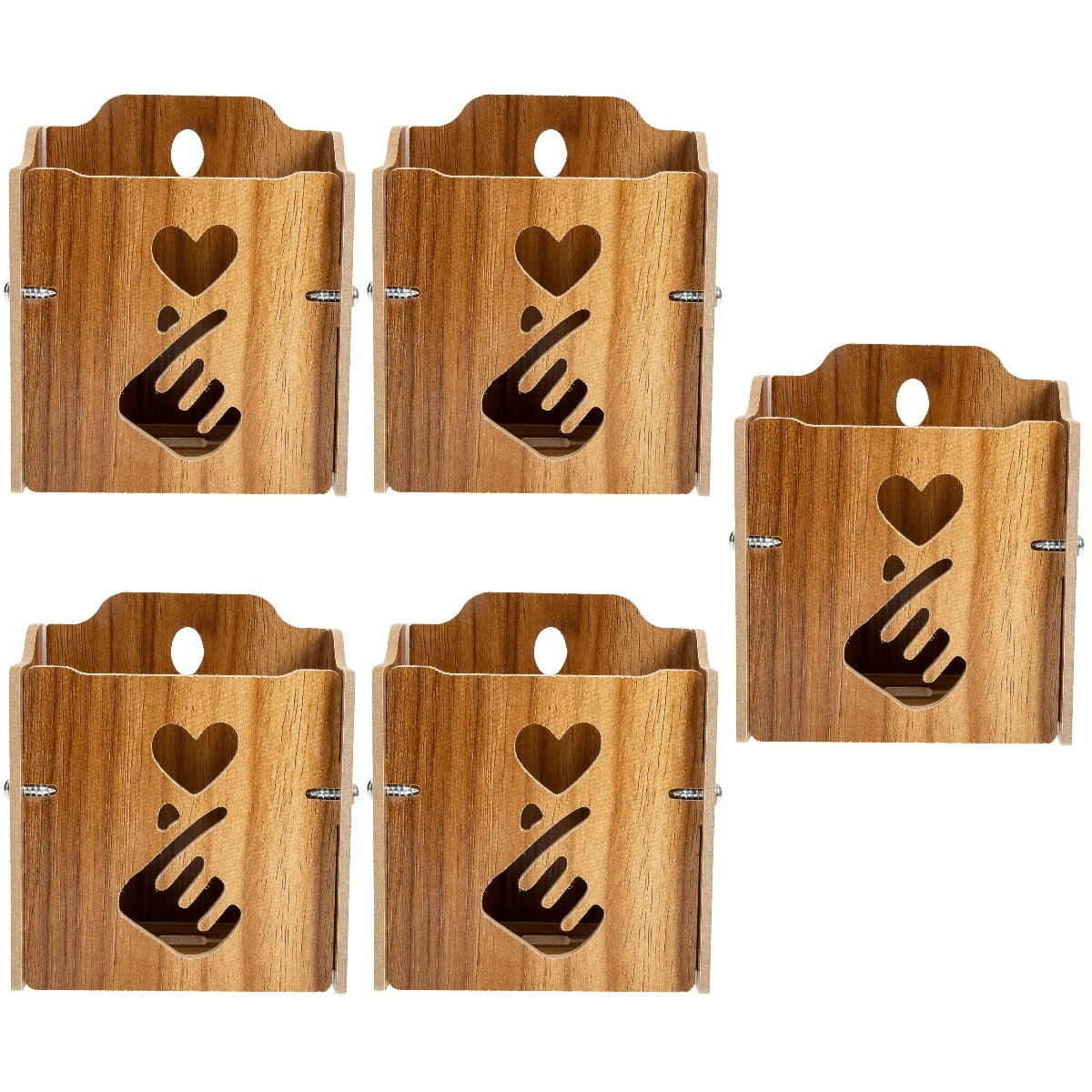 5 Count Remote Controller Storage Rack Wall Mount Phone Holder Fan ...