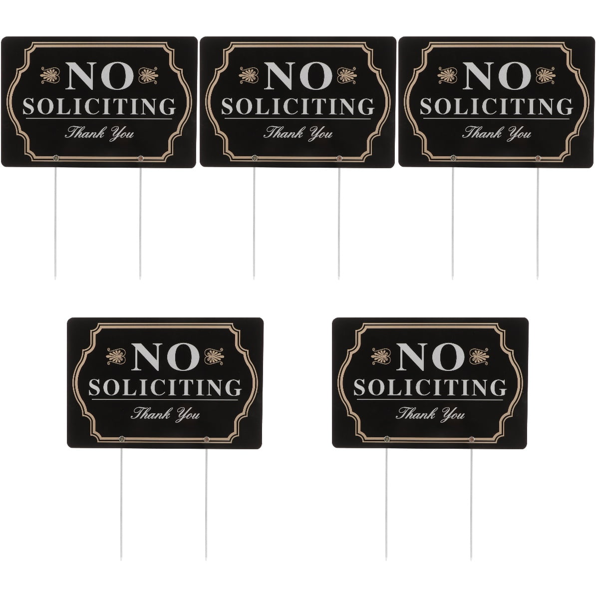 5 Count Reusable Zip Ties Risers No Soliciting Sign - Walmart.com