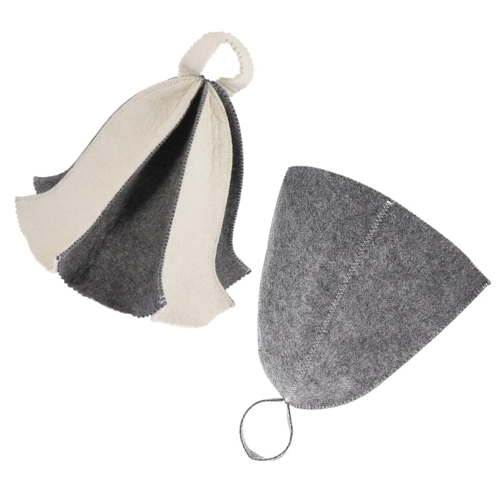 5 Count Steaming Hat Lumbar Felt Shower Cap Sauna Accessory Man ...