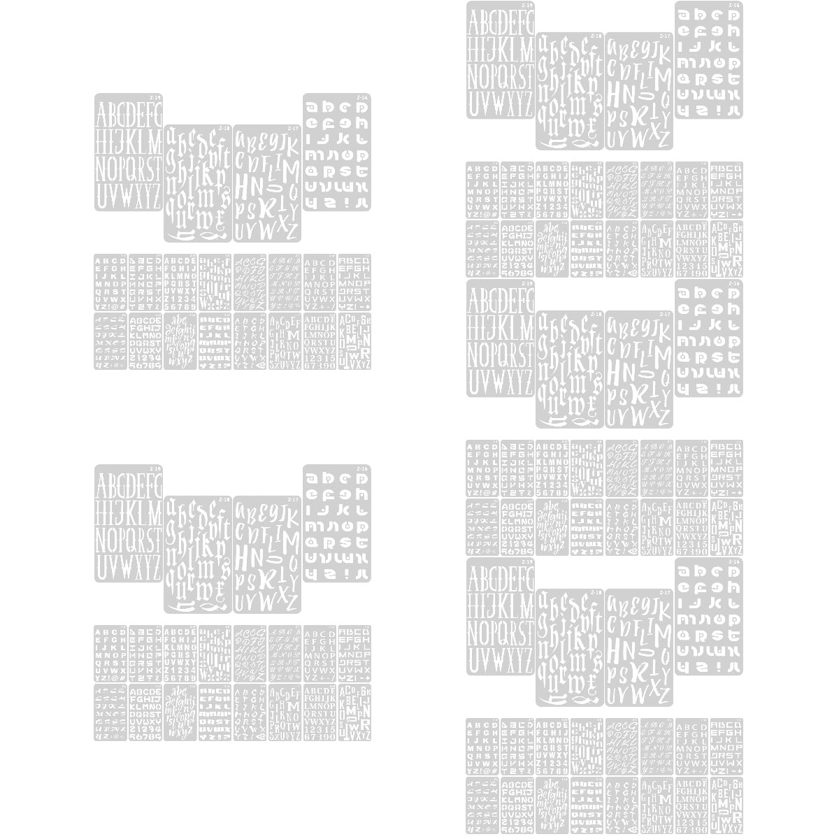 5 Count Stencils for Painting Small Crafts Reusable Letter Template ...