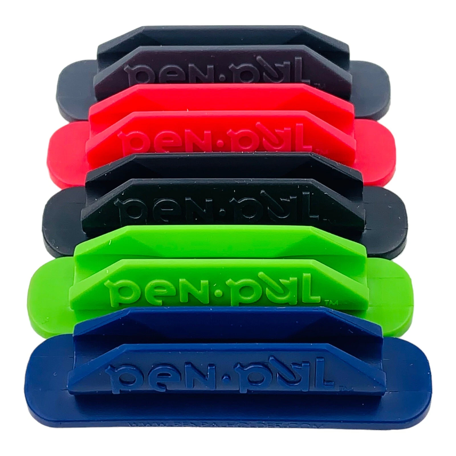 5 Count Tops Pen Pal Rubber Self-Adhesive Pen Pencil Holder Assorted ...