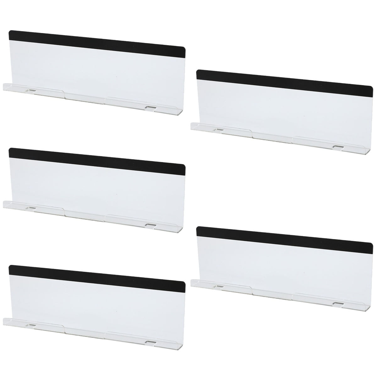 5 Count Transparent Lcd Side Panel Message Parcel Shelf Desk ...