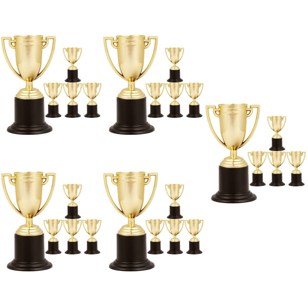 5 Count Trophy Small Trophies Ornaments for Kids Mini Student Golden ...