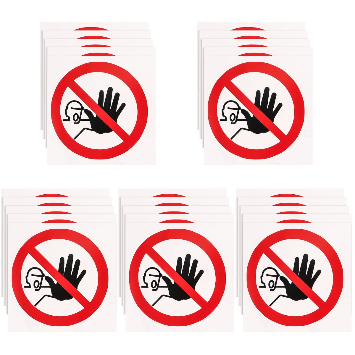 5 Count Warning Stickers Exit Extinguisher Retractable Barrier Belt ...