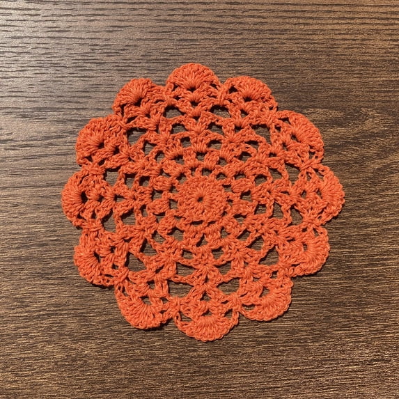 5" Crochet Doilies Christmas Table Mats Round Lace Small Centerpiece ...