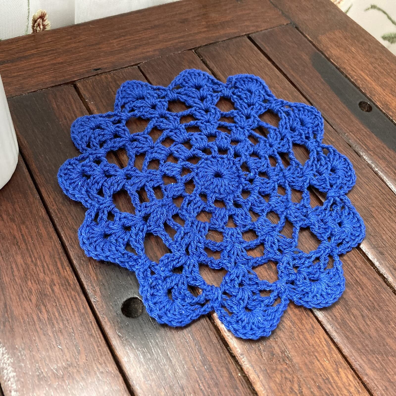 5" Crochet Doilies Table Placemats Round Lace Small Centerpiece Drinks ...