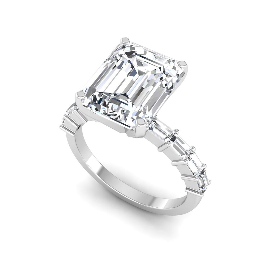 5 Ct Lab Grown Diamond Engagement Ring for Women, IGI Certified F Color ...