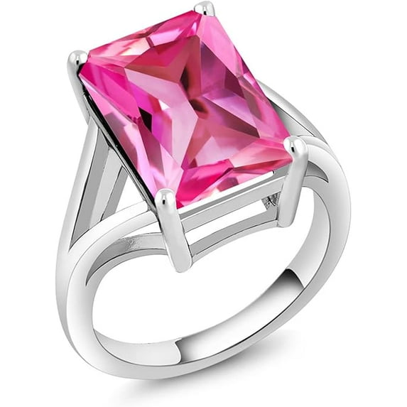 5 Cttw Pink Sapphire Gemstone Birthstone Engagement Ring For Women ...