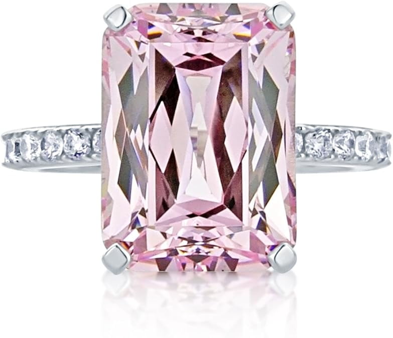 5 Cttw Pink Sapphire Gemstone Birthstone Engagement Ring For Women ...