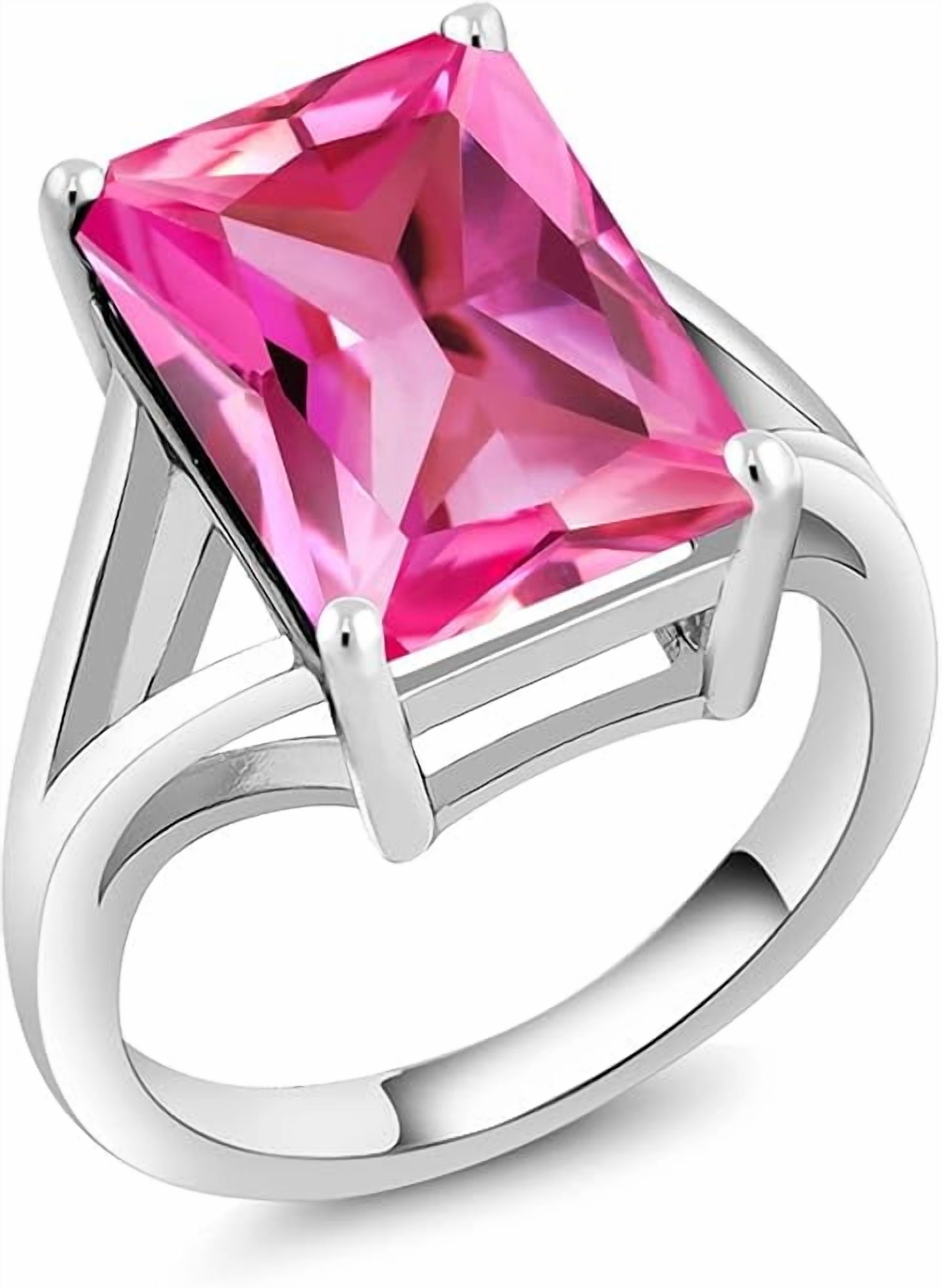 5 Cttw Pink Sapphire Gemstone Birthstone Engagement Ring For Women ...