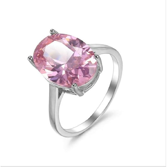 5 Cttw Pink Sapphire Gemstone Birthstone Engagement Ring For Women ...