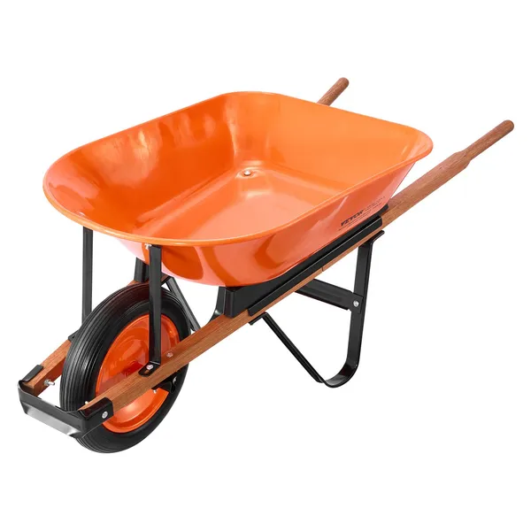 5 Cu Ft 330 Lbs Capacity Wheelbarrow Cart One Wheel Garden Dump Wagon ...