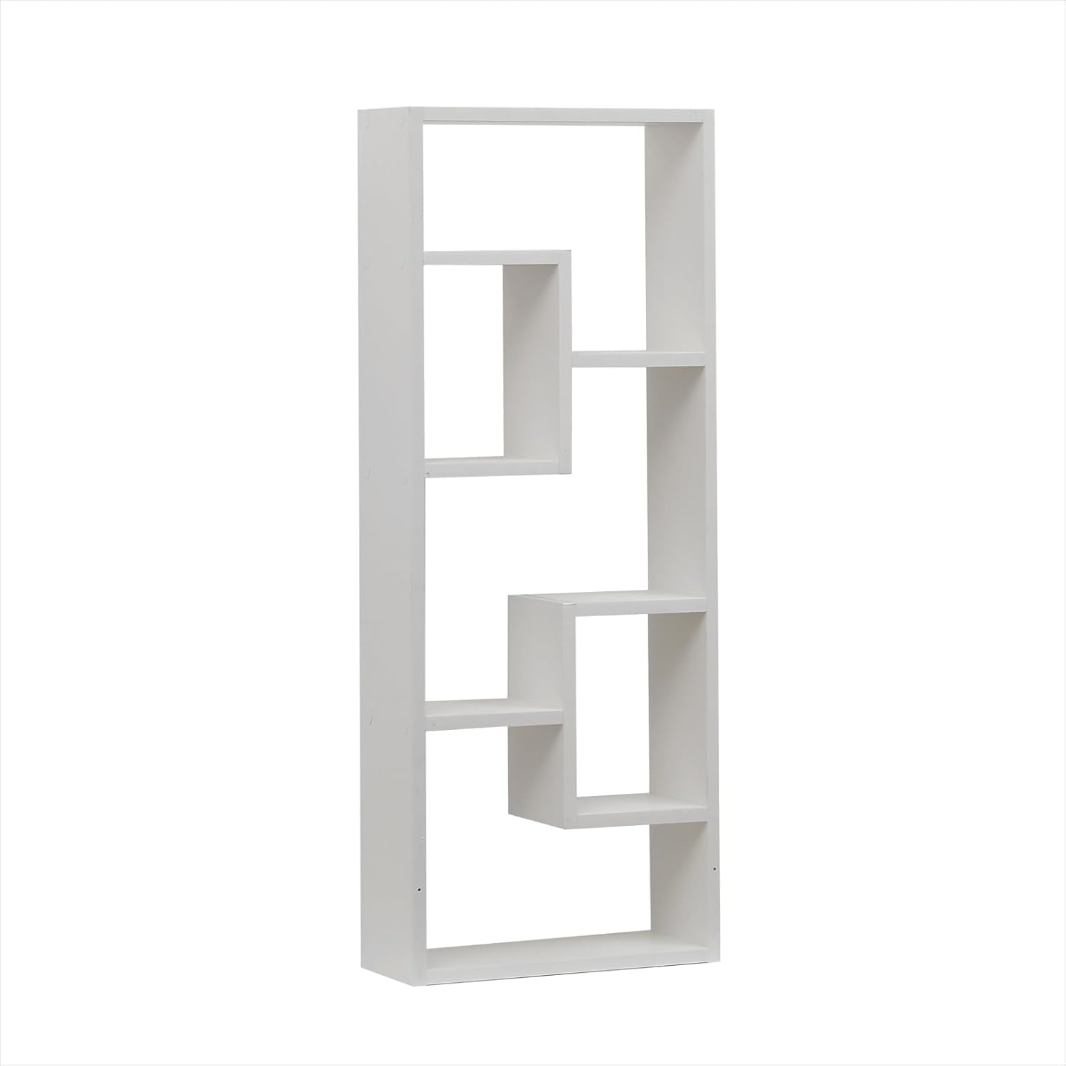5-Cube Book Shelf, Freestanding Wooden Bookcase w/2 Keyhole Hangers ...