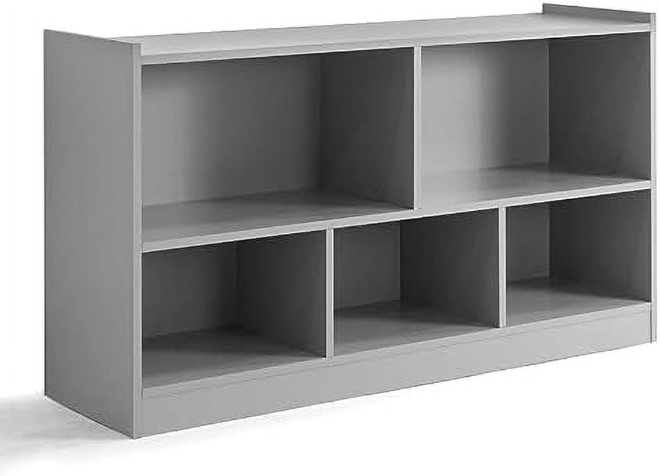 5 Cube Bookcase Freestanding 2 Tier Bookshelf Organizer with Bookcase ...