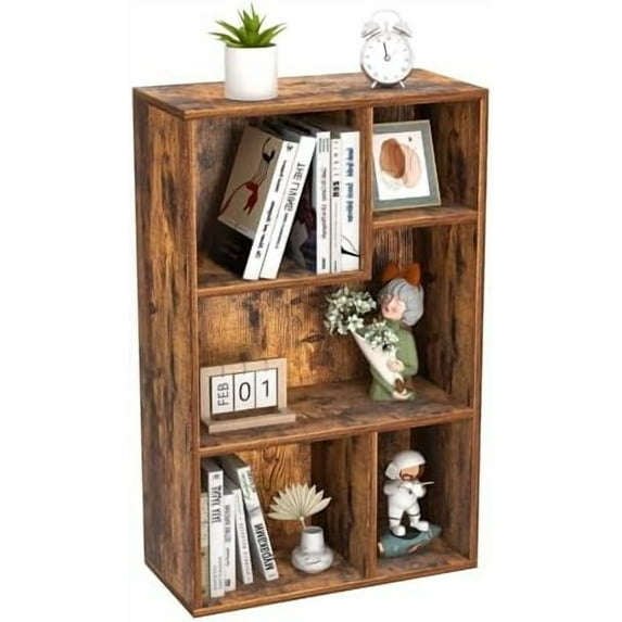 5 Cube Modern Bookcases, 3 Tier Bookshelves, 31 Inch High Cubby Storage ...